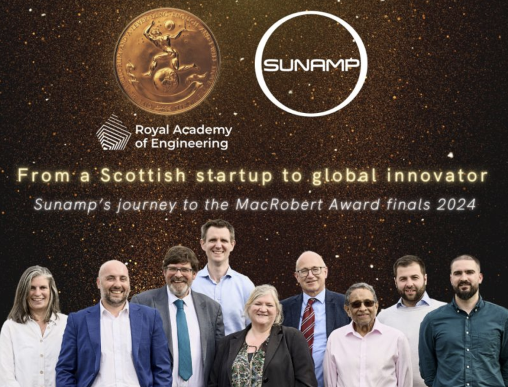 Sunamp nominated for prestigious MacRobert Award